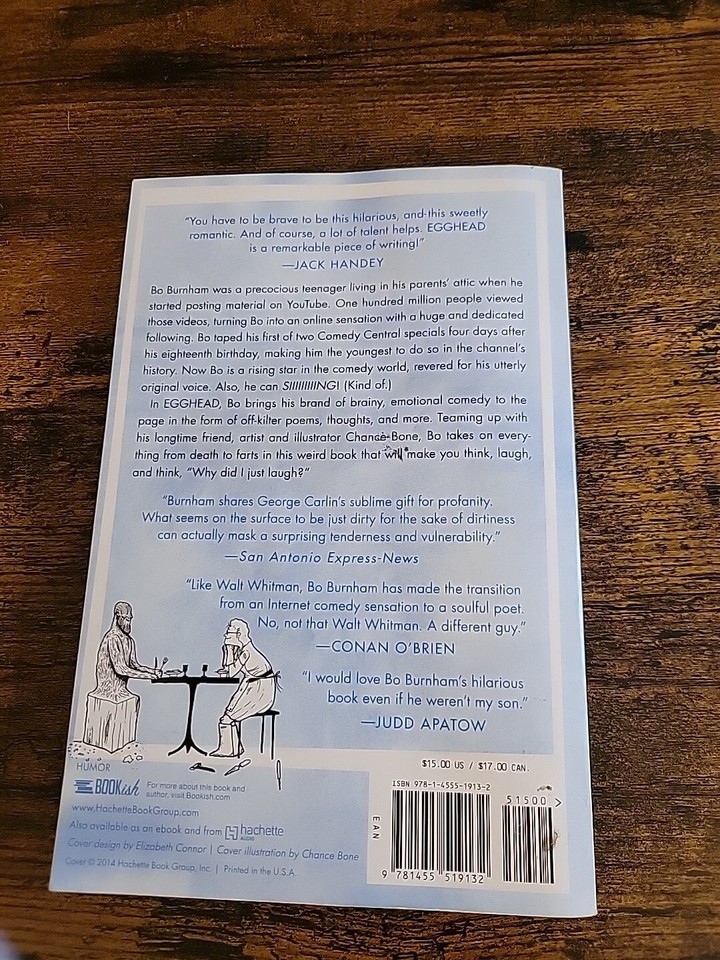 Egghead : Or, You Can't Survive on Ideas Alone by Bo Burnham (2014 ...