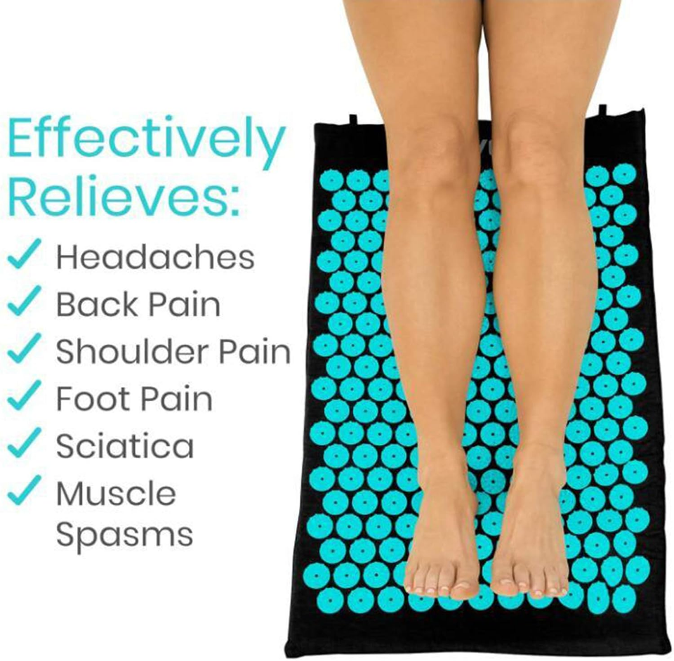 Acupressure Body Mat and Pillow Set, for Neck, Upper and Lower Back ...
