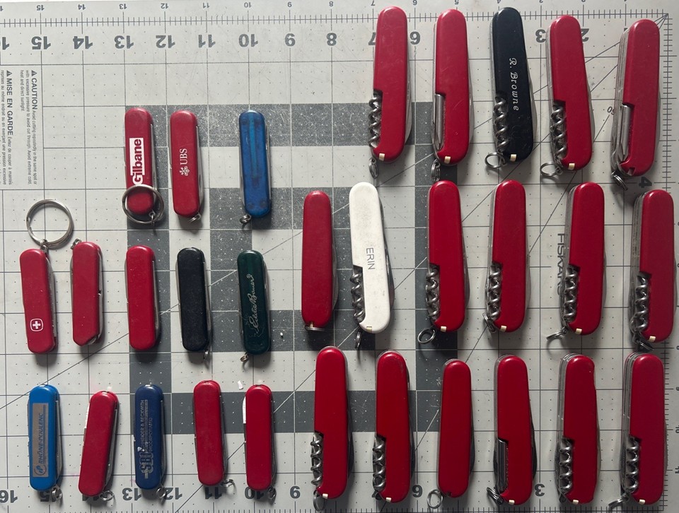 Lot Of 30 Victorinox + Wenger 91mm 84mm 65mm Swiss Army Knives Mixed ...