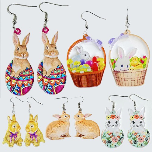 Easter Bunny Pendant Earrings Adorable Rabbit-themed Jewelry Spring ...