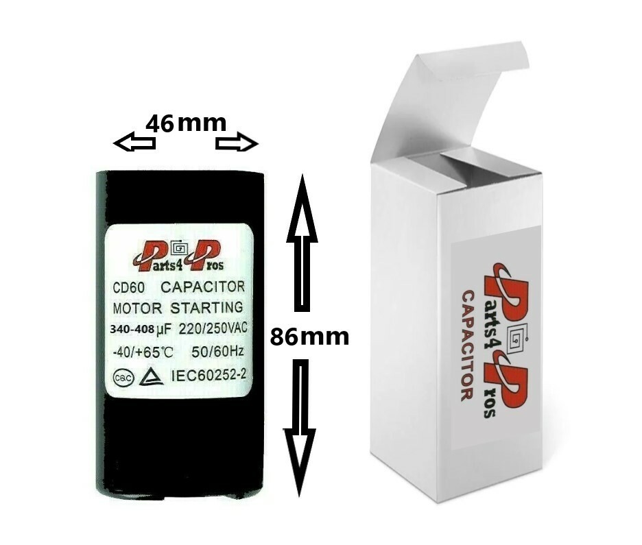 340-408 uF MFD 220 250 V VAC (5x) High Quality Motor Start Capacitor ...