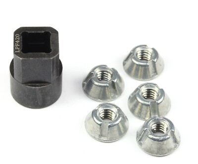 Installation Tool + 12pcs 1/4-20 Tri-Groove Tamper Proof Security Nuts ...