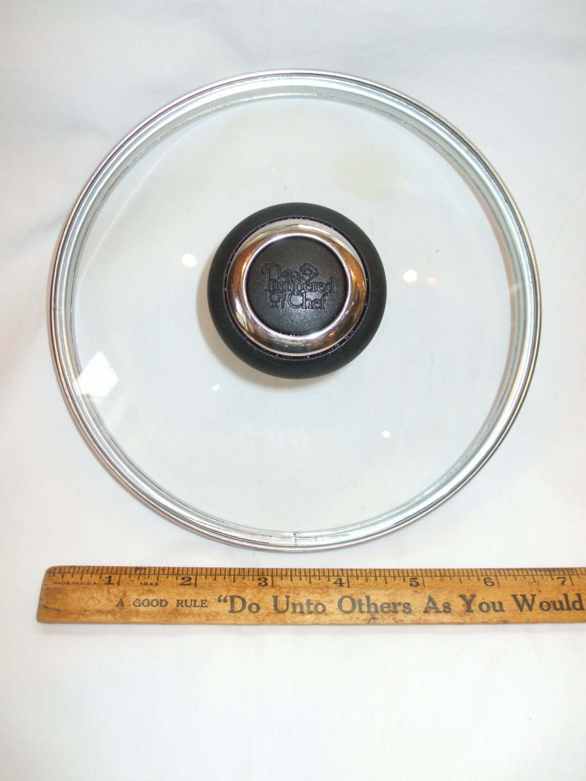 The Pampered Chef Pot Pan Skillet Frying Glass Lid Replacement~ 6 1/8 ...