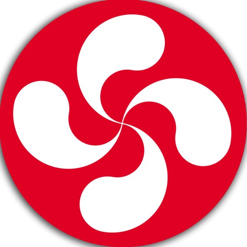 Croix Basque Blanche fond rouge - 20cm - Sticker/autocollant | eBay