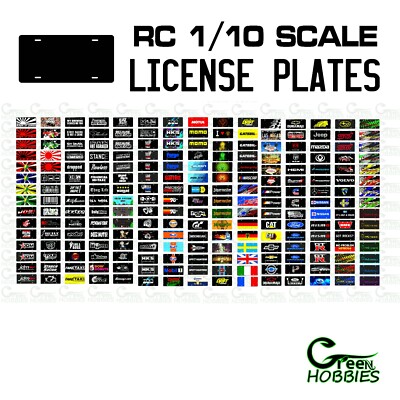 RC 1/10 Custom License Plate Scale Sticker Decal Drift Car Onroad Body ...