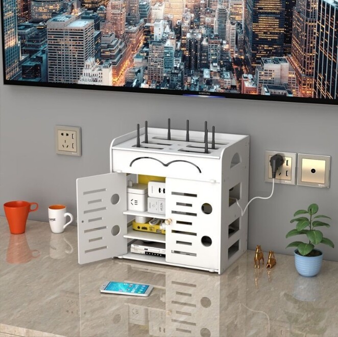 Wifi Router Aufbewahrungsbox Regal Wandhalterung Kabel Organizer ...