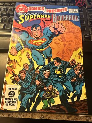DC COMICS PRESENTS #69 1984 SUPERMAN BLACKHAWK NOVICK WORLD WAR II DC ...