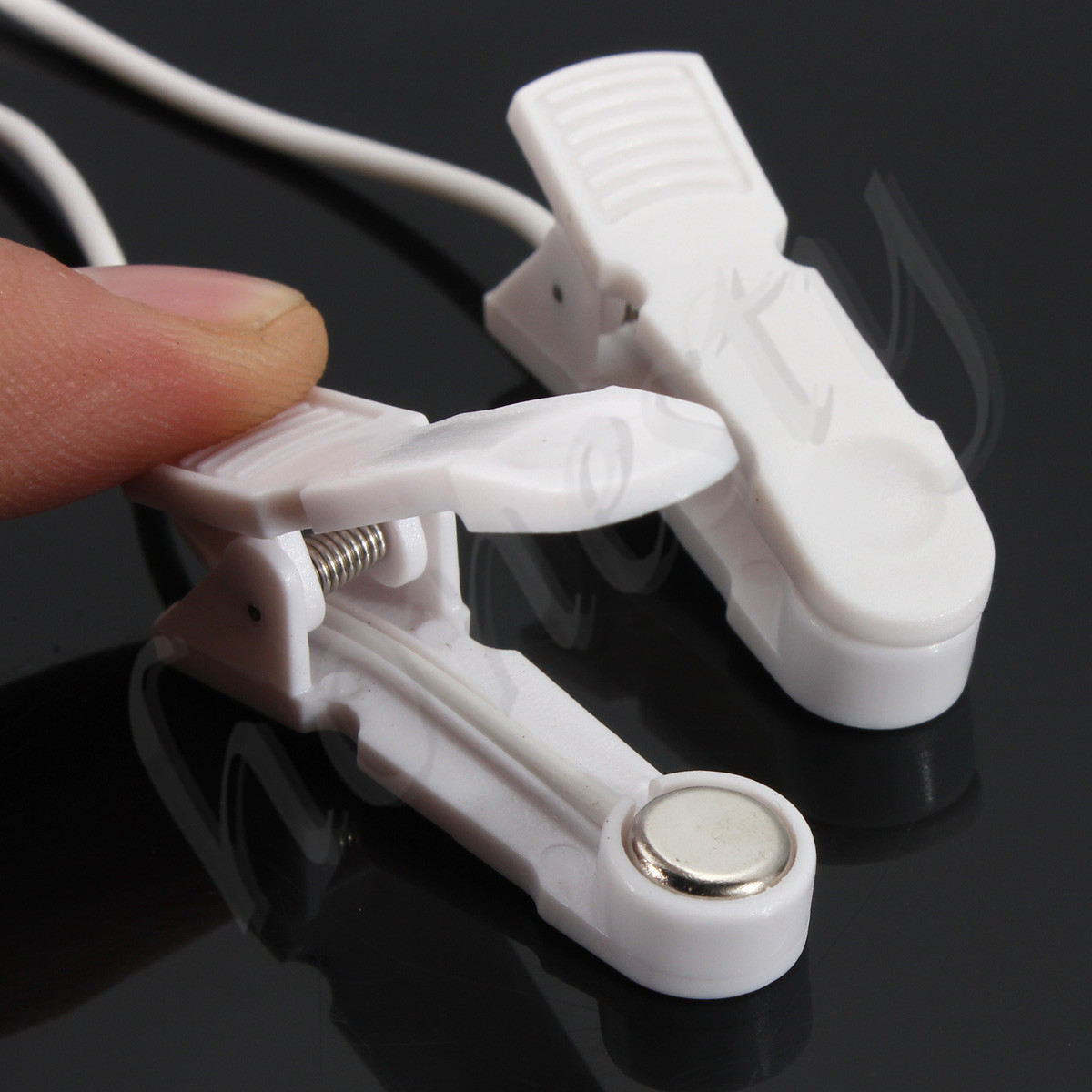 1 Pair Electrode Finger Clips Pads for Digital Tens Massager Machine ...