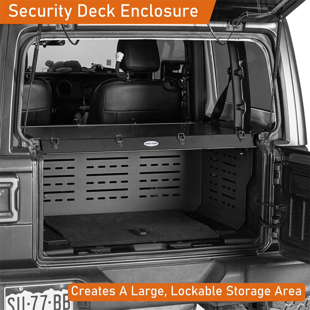 Trunk Cargo Cover Security Deck Enclosure Fit 2018-2023 Jeep Wrangler ...