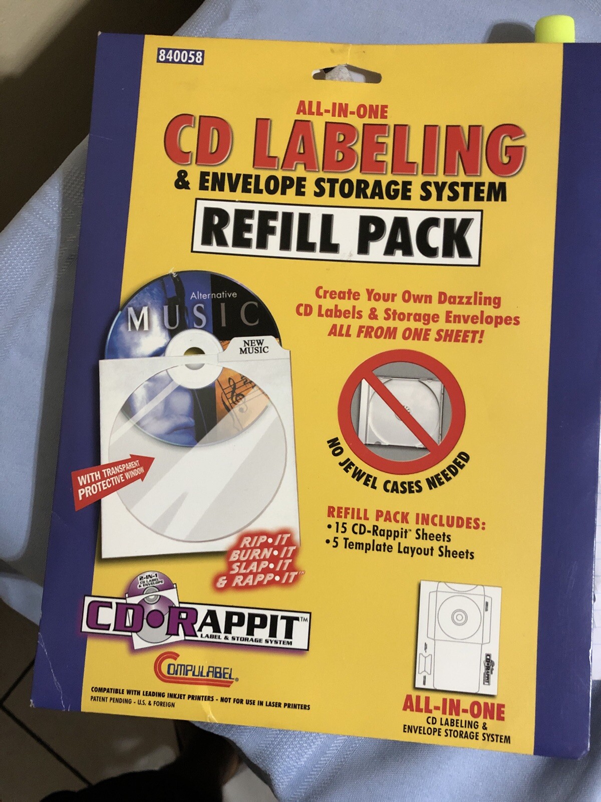 AVERY 98122 CD LABELS CD STOMPER CD/DVD LABELING SYSTEM MATTE WHITE 300 ...