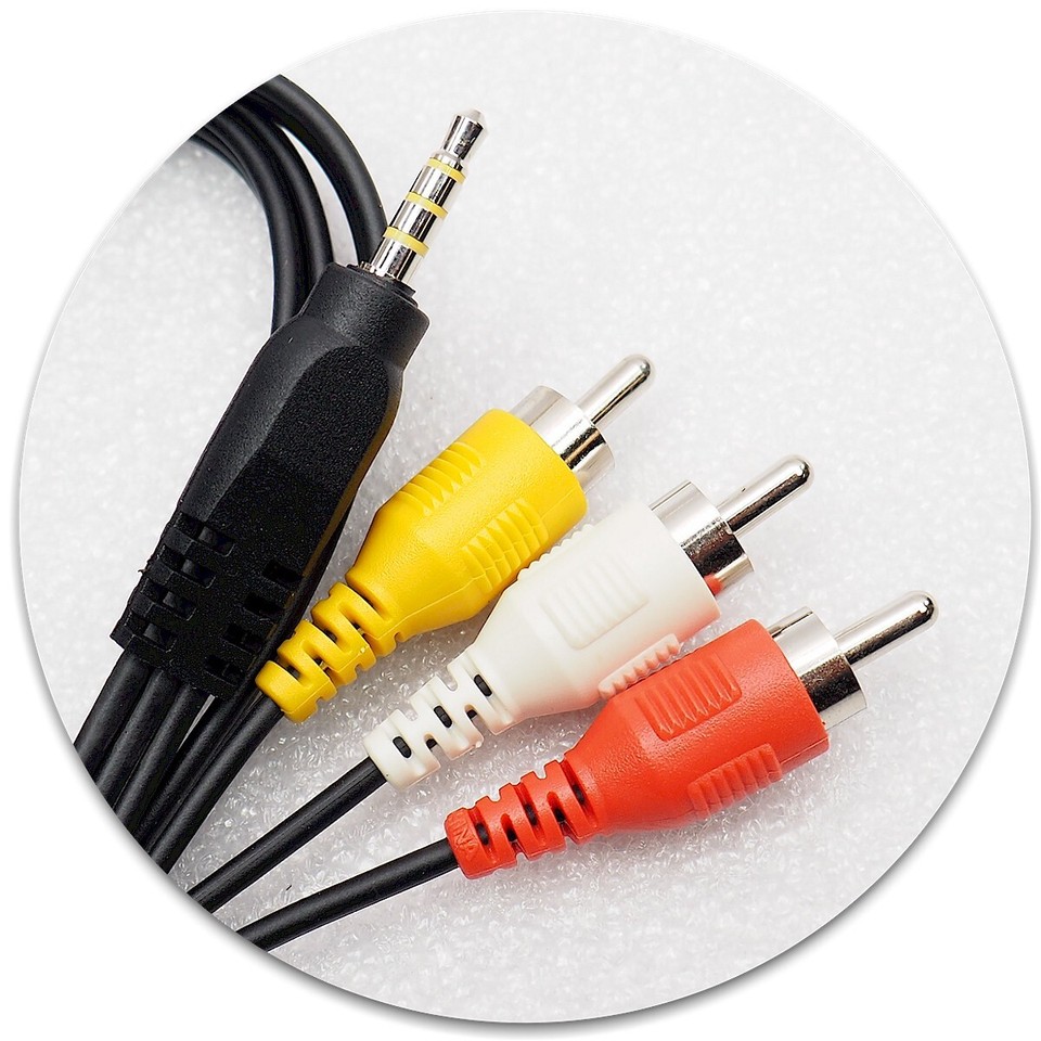 OEM Canon STV-250N Stereo Video Cable for PowerShot S3 IS/S5 IS/S50/S60 ...