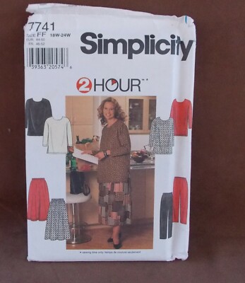 Simplicity Womens Top, Skirt, & Pants Sizes 18W-24W Uncut Pattern 7741 ...