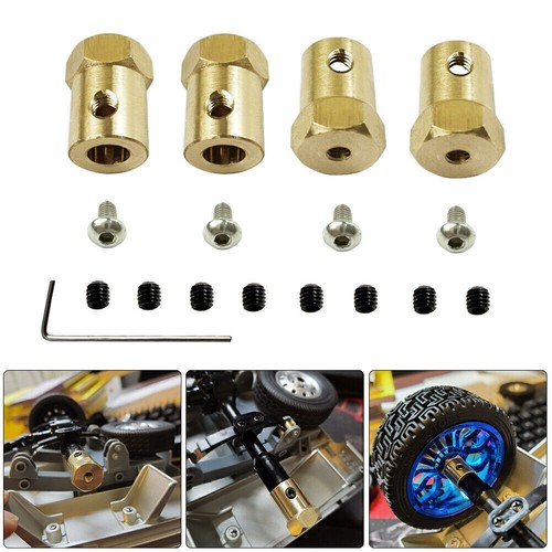 5mm-12mm Brass Wheel Hub Extension Adaptor Upgrade Kits For WPL 1/10 ...
