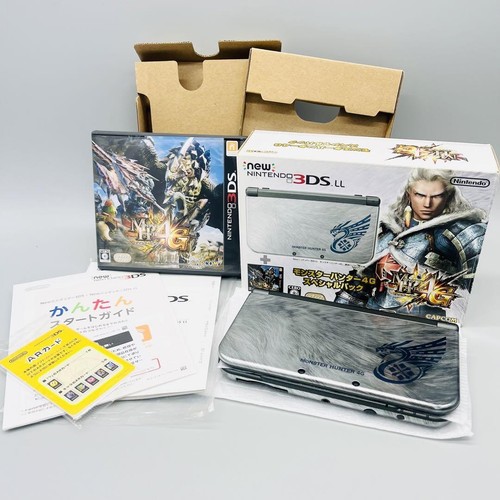 New Nintendo 3DS XL Console Monster Hunter 4G Special Pack Silver Limited Rare | eBay