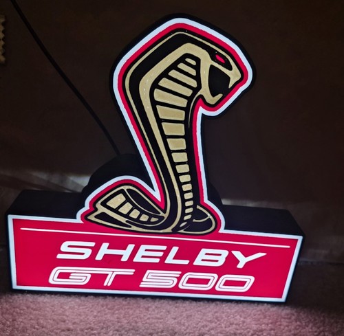 Gt500 Cobra Style LED Light Box shelby sign – USB Powered – Garage ...