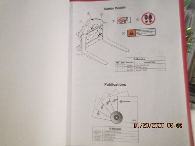 OEM Cascade FORKLIFT Rotator Parts Clamp Sideshifting Frame Manual ...