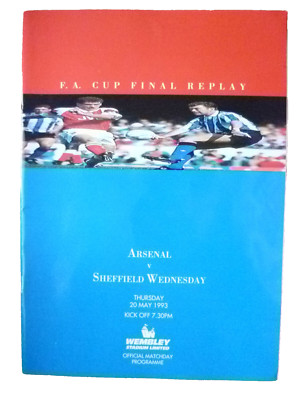1993 FA Cup Final Replay Arsenal v Sheffield Wednesday | eBay