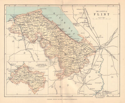 FLINTSHIRE "County of Flint" Rhyl Prestatyn Hawarden Wales BARTHOLOMEW ...