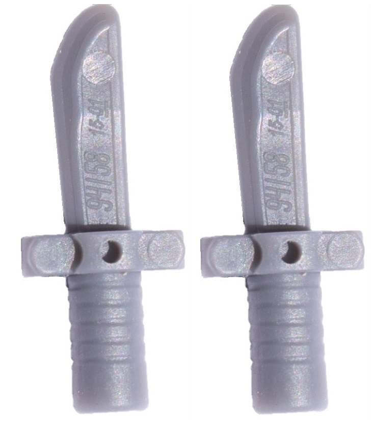 ☀️NEW! Lego Weapon 2x DB Gray BOWIE KNIVES Dagger Indiana Jones Castle ...