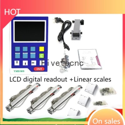 Mini LCD DRO Kit Digital Readout Display and KA300 Linear Scale Glass ...