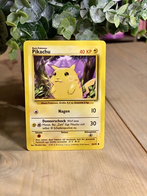 German Pikachu 58/102 Base Set - Common Pokemon Card - NM/Mint Rare | eBay