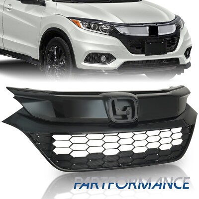 For Honda HR-V HRV 2019-2022 Sport All Black Front Bumper Grille 71121 ...