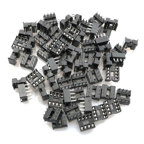 8 Pin IC Socket 60 PCS 8 Pin DIP IC Socket Adaptor Solder Type ...