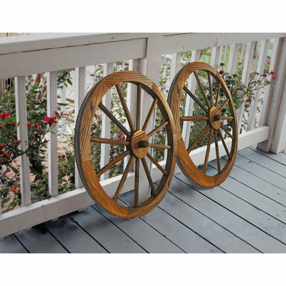 Small Decorative Wooden Wagon Wheels | Shelly Lighting