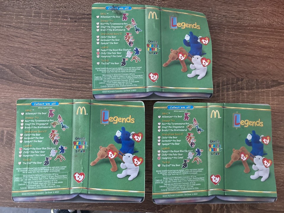 Ty, Legends Trio; 2000 McDonalds Happy Meal Toys. Chilly, Humphrey ...
