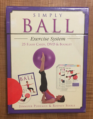 Simply Ball Exercise System (25 Flash Cards, DVD & Booklet (2006) Ex ...