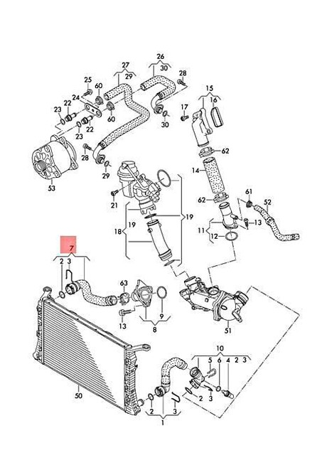 AUDI A6 Avant Coolant Hose With Quick Release Coupling 4G0122101P ...