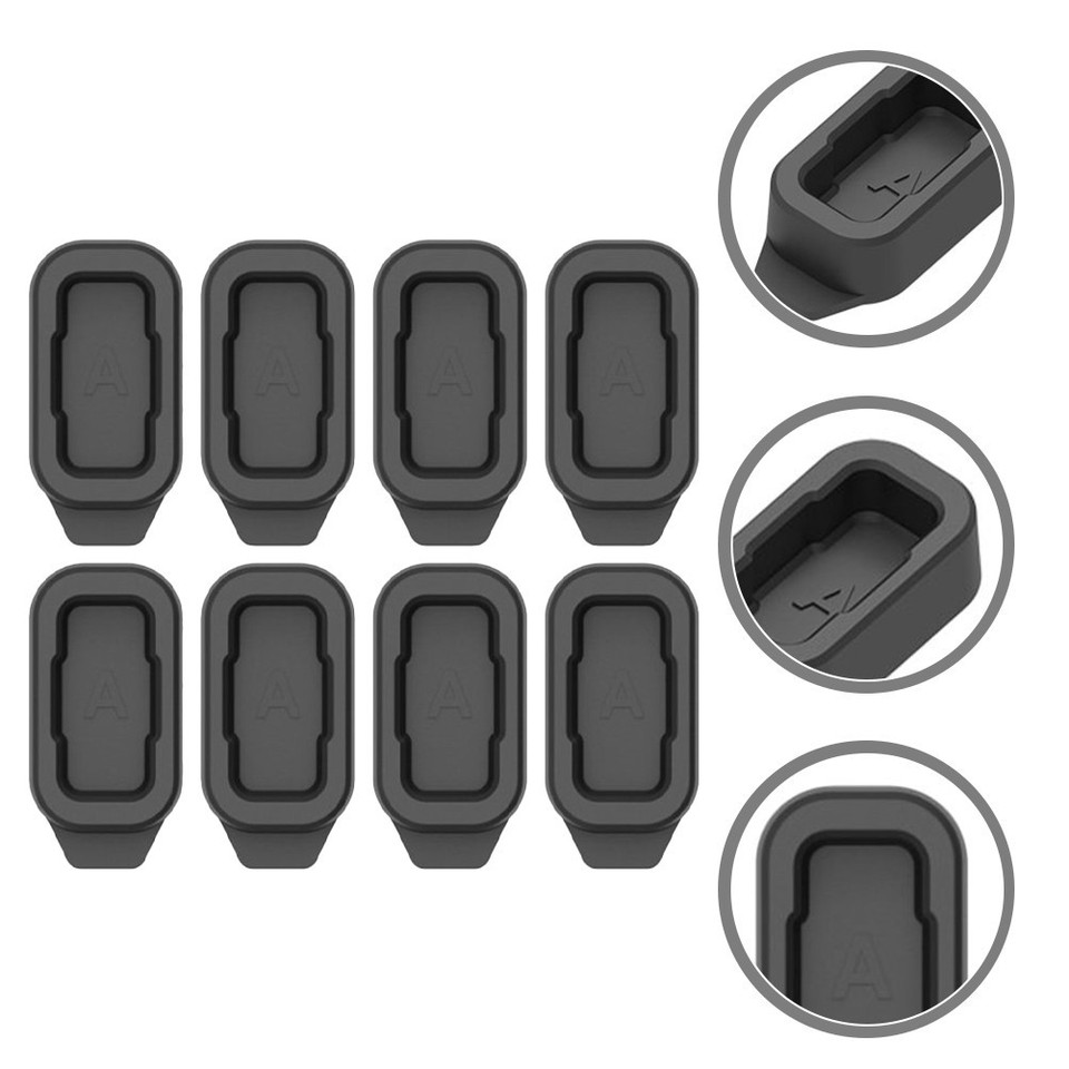 8 Pcs Watch Back Case Cover Charging Point Dust Hole Protector Computer ...