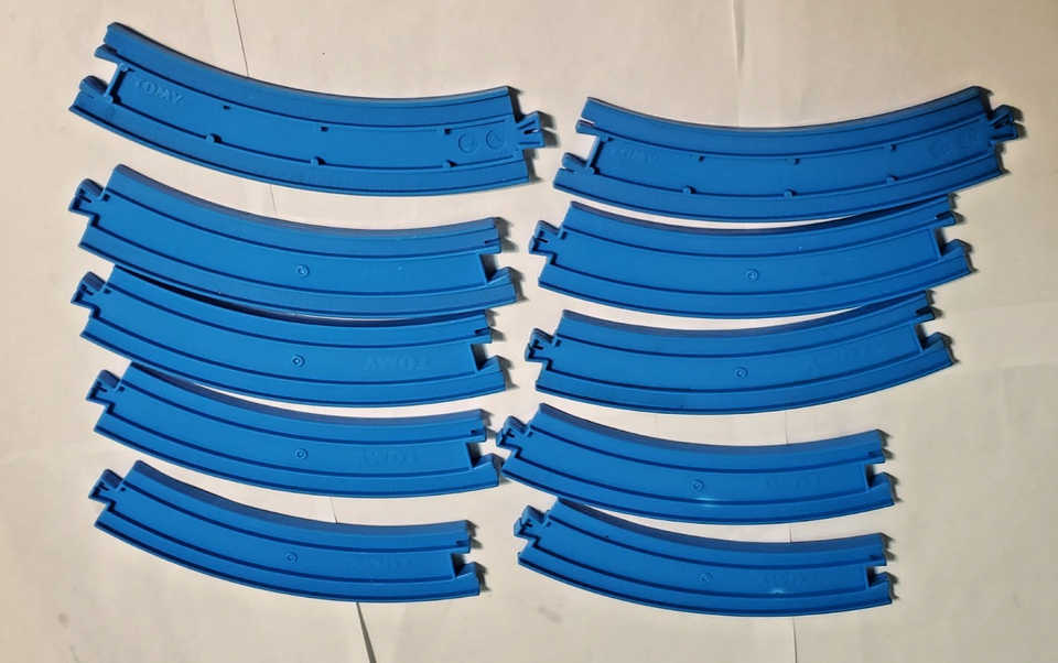 Trackmaster TOMY BLUE Curve TRACK 10 Pc Set Thomas & Friends USED | eBay