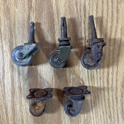 Vintage Caster Wheels Lot Piano Furniture Metal Wheels Damage | eBay