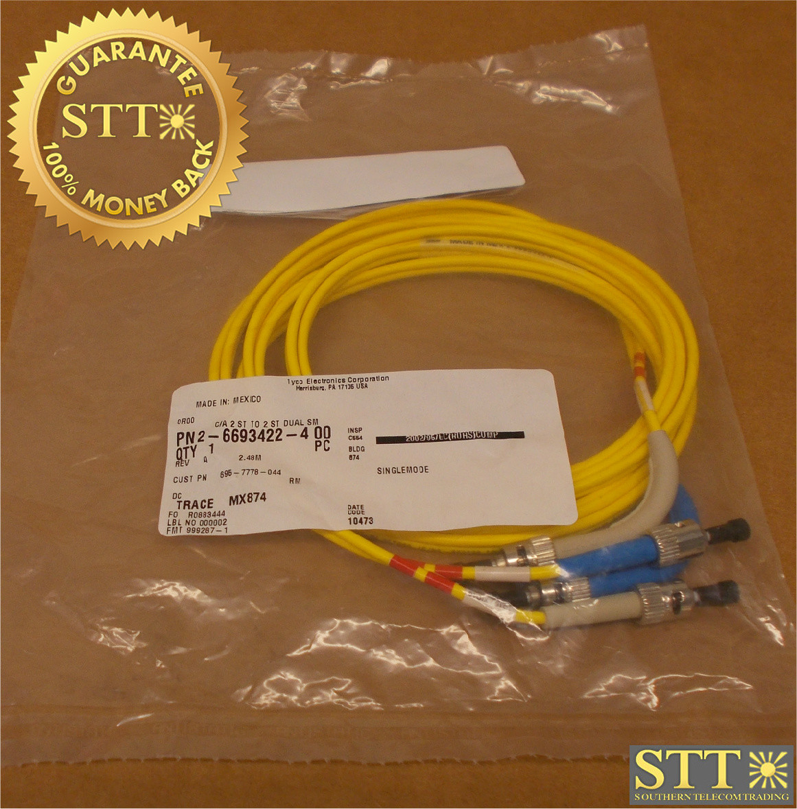 695-7778-044 ALCATEL FIBER CABLE SM DUAL ST/ST90 2.48 METERS NEW | eBay