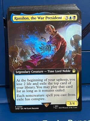 MTG Dr. Who Rassilon, the War President Extended Art Rare NM/M WHO | eBay