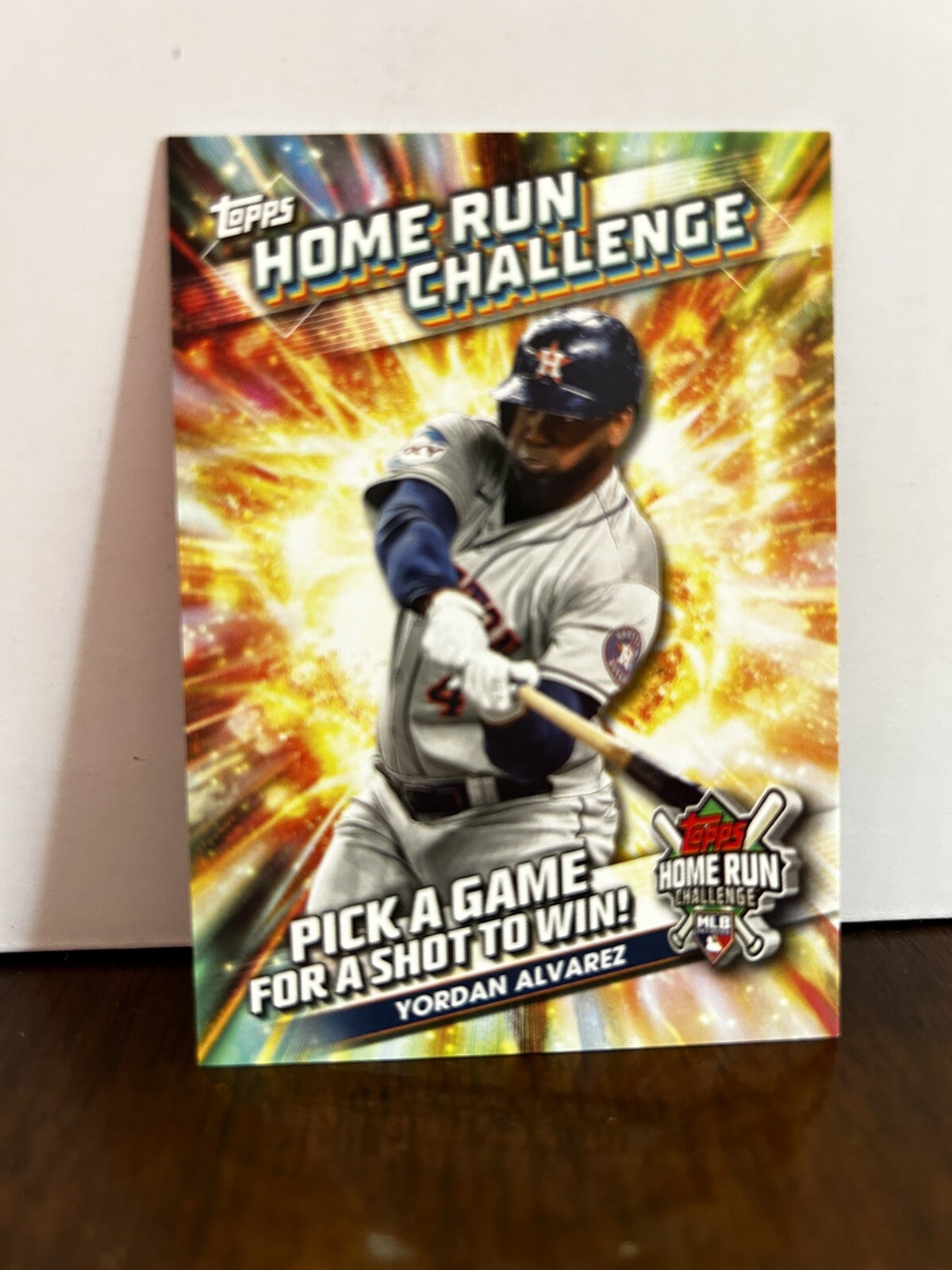 Yordan Alvarez 2024 Topps Series 1 Home Run Challenge Unscratched Card ...