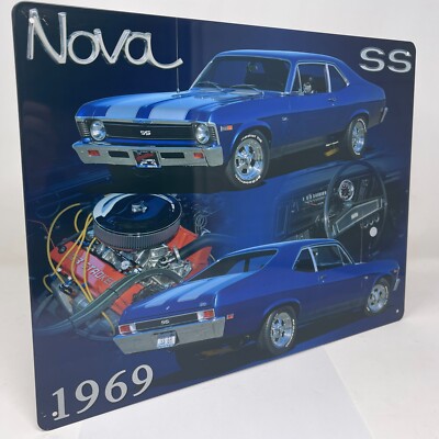 '69 Nova SS 15" x 12" Tin Metal Sign W/ Hemmed Reinforced Edges Man ...