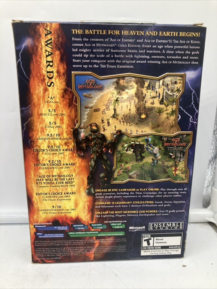 Age of Mythology: Gold Edition (PC, 2004) COMPLETE Preloved - FREE ...