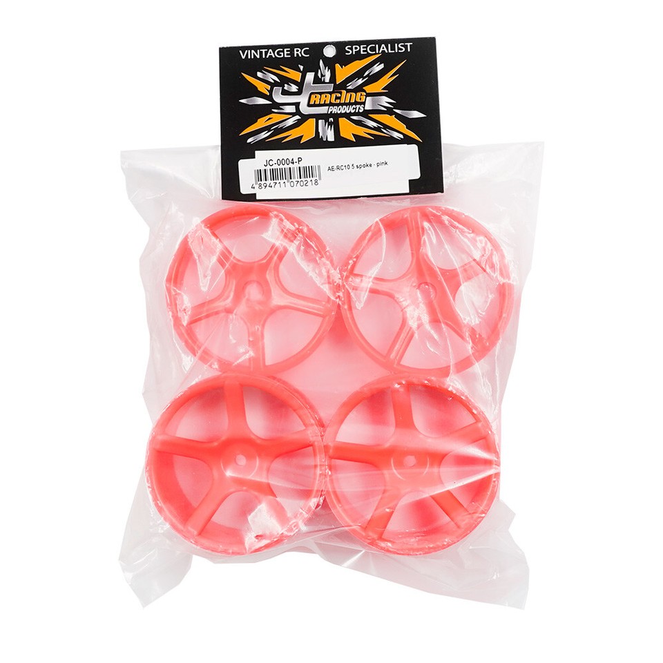 JC Racing 5 Spoke Front Rear Rim Set Pink For Team Associated RC10 # JC ...