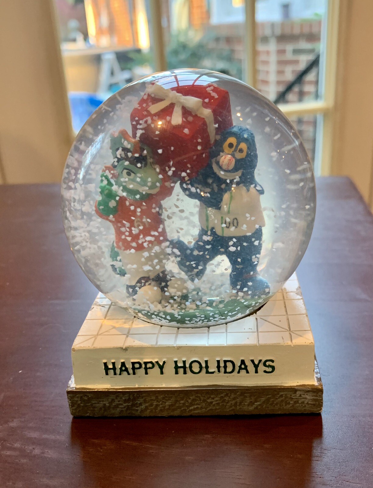 Norfolk Tides Orioles SGA Holiday Snow-globe with Riptide and Triton ...