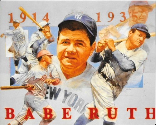 Babe Ruth Photo Art New York Yankees Photo Artwork 10x8 Baseball Photo ...