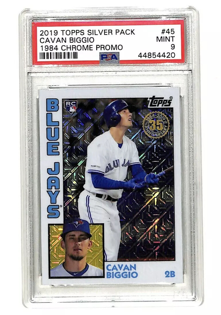 2019 Topps Silver Pack #45 Cavan Biggio 1984 rookie card PSA 9 Blue ...