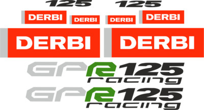 Derbi gpr 125 Replica DECALS stickers derbi gpr 125 vinyls gpr racing ...