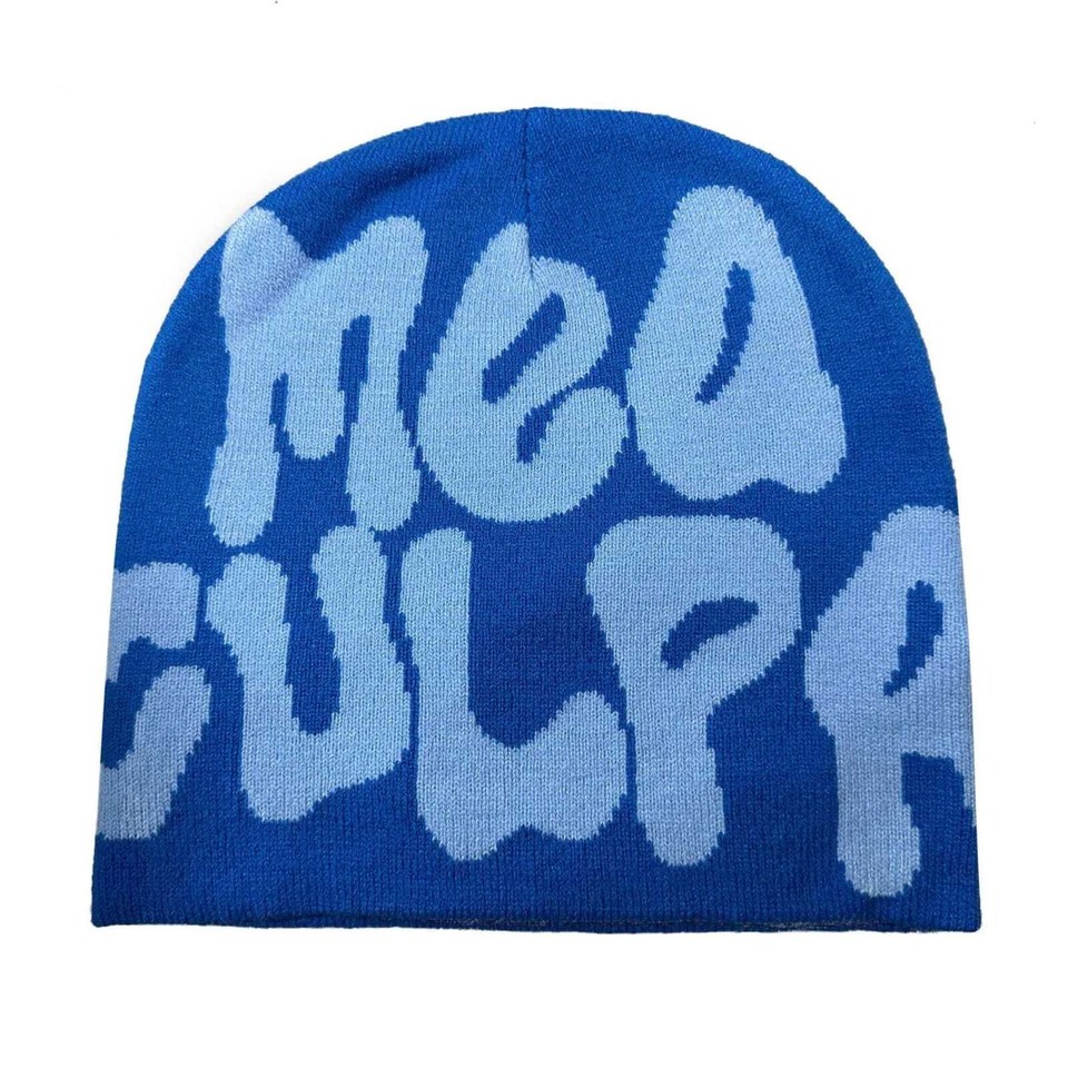 2023 MEA CULPA Beanie Y2K Hip Hop Beanies Winter Hat Tik Tok Knit Skull ...