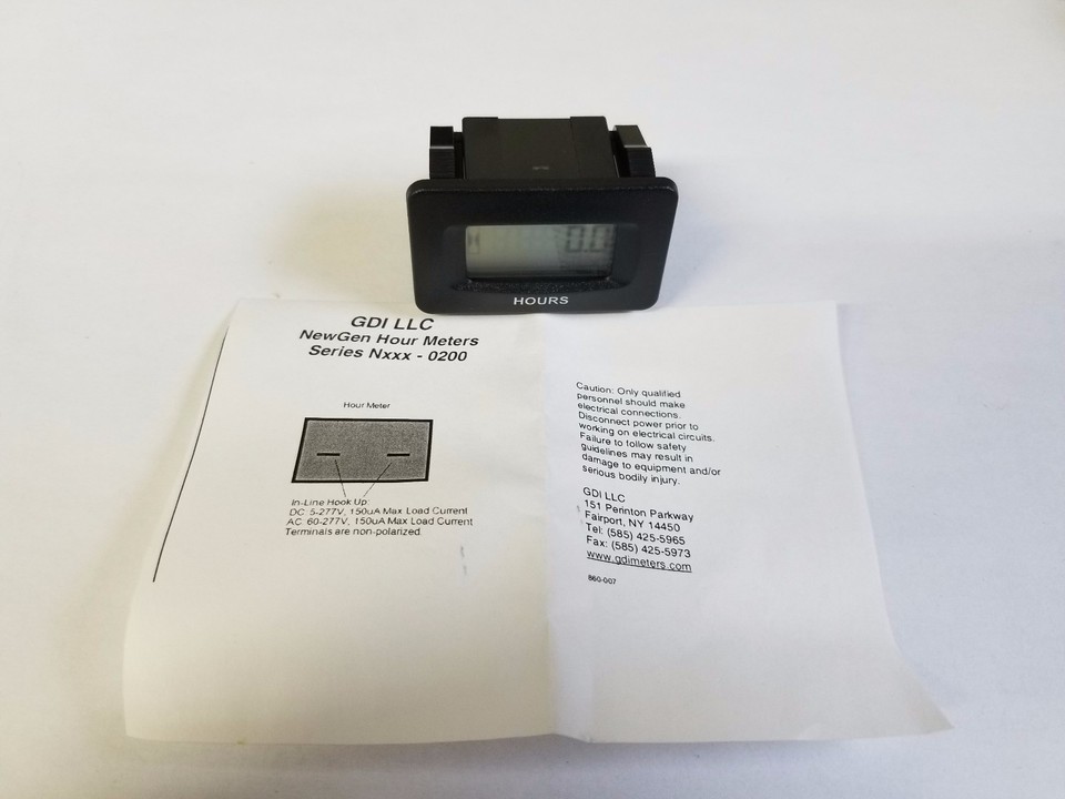 New Replacement DC Hour Meter Panel Mount SenDec 804-200 N330-0200 NHC ...