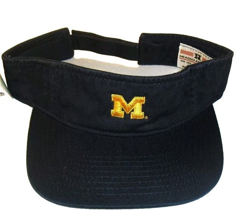 Michigan Wolverines Small M Logo Navy Blue Mens Visor hat New Ncaa ...