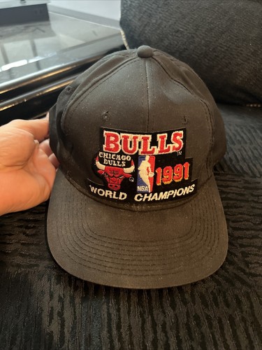 Vintage Chicago Bulls Hat Snapback 1991 NBA Championship Sport ...