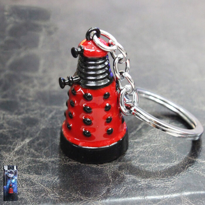 Dr Doctor Who DALEK Robot Diecast Metal Keyring - DW Key Ring Keychain ...