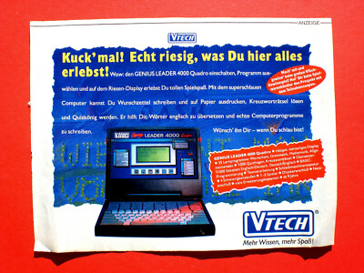 1995 Werbung in Zeitschrift V TECH GENIUS LEADER 4000 Quadro | eBay